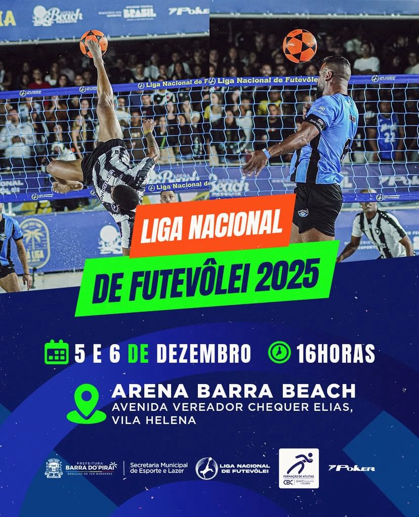 Barra do Piraí receberá rodada dupla da Liga Nacional de Futevôlei ...